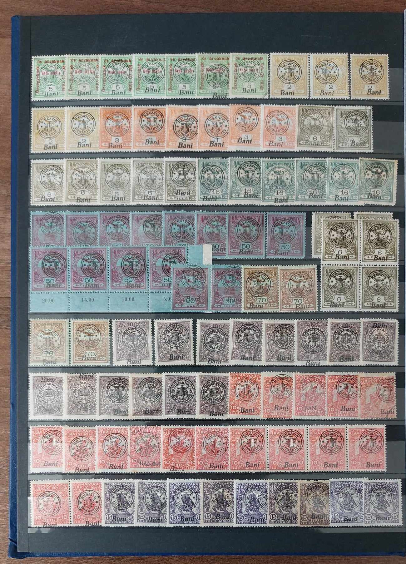 Timbre Clasor plin cu timbre de ocupatie Debrecen, Cluj, Oradea, Arad ...