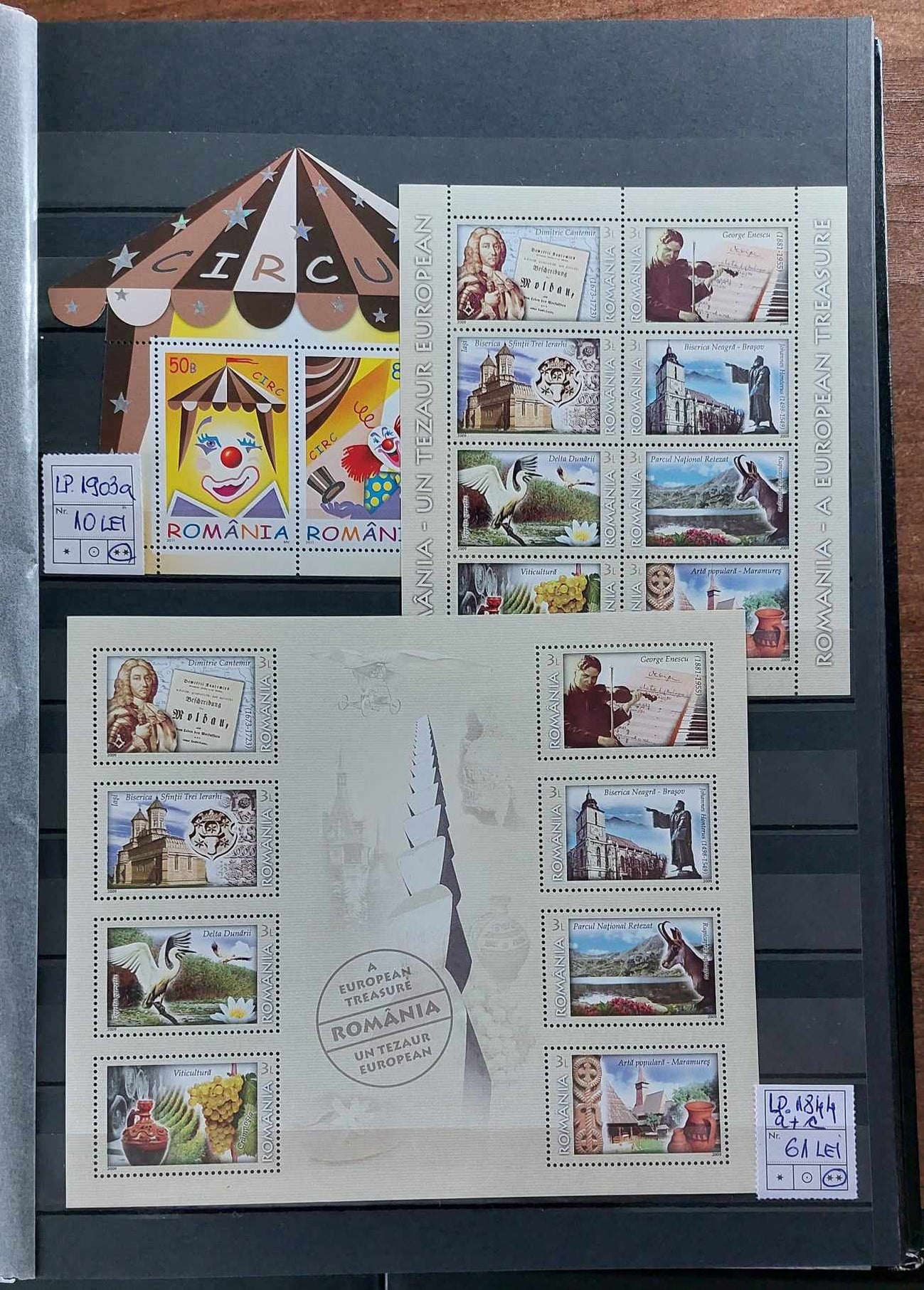Timbre Romania Clasor 64 pagini (inclus) cu timbre romanesti perioada ...