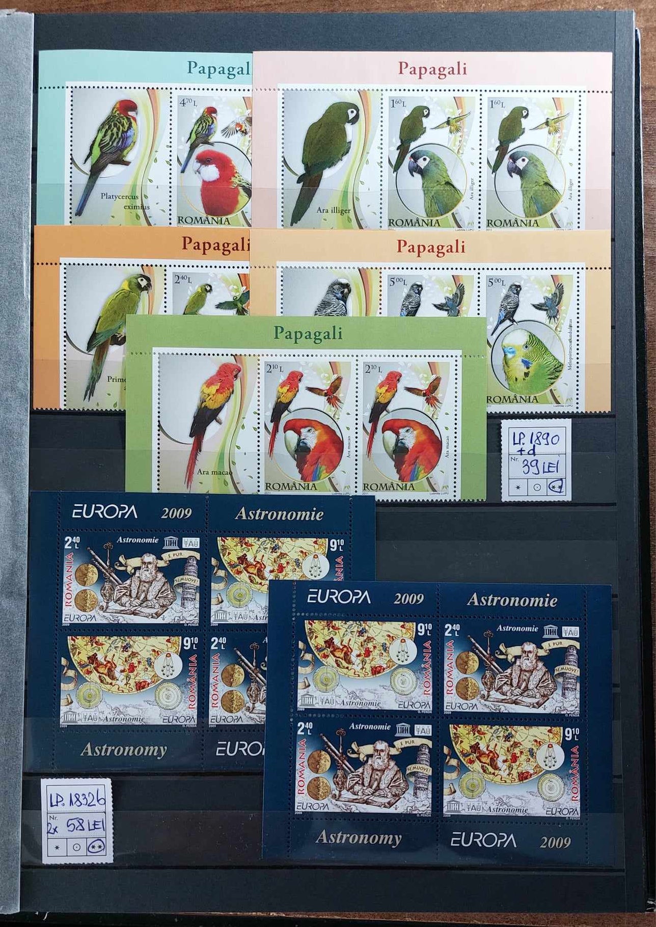 Timbre Romania Clasor 64 pagini (inclus) cu timbre romanesti perioada ...