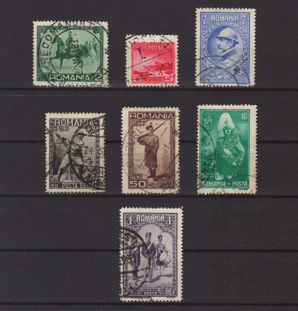 Timbre Romania 1931 Centenarul armatei romane (TIP C) la 15.00 lei RON ...